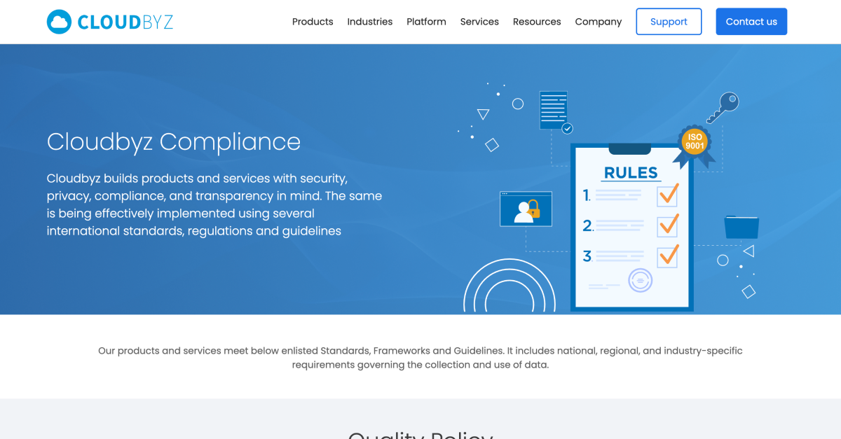 Cloudbyz Compliance | Platform | Cloudbyz
